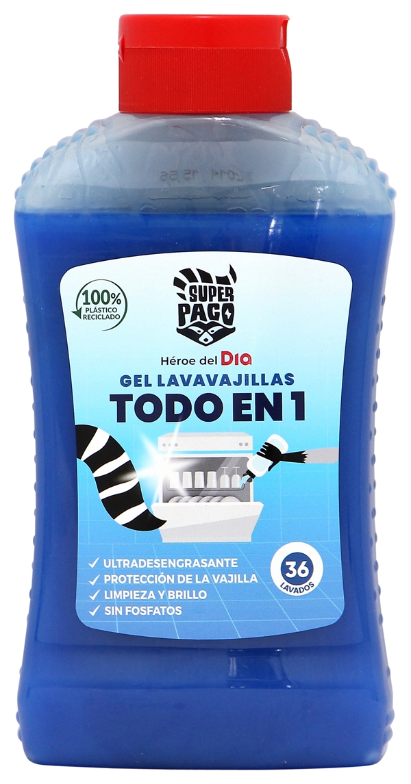 SUPER PACO (DIA) GEL LAVAVAJILLAS TODO EN 1 Detergente | OCU