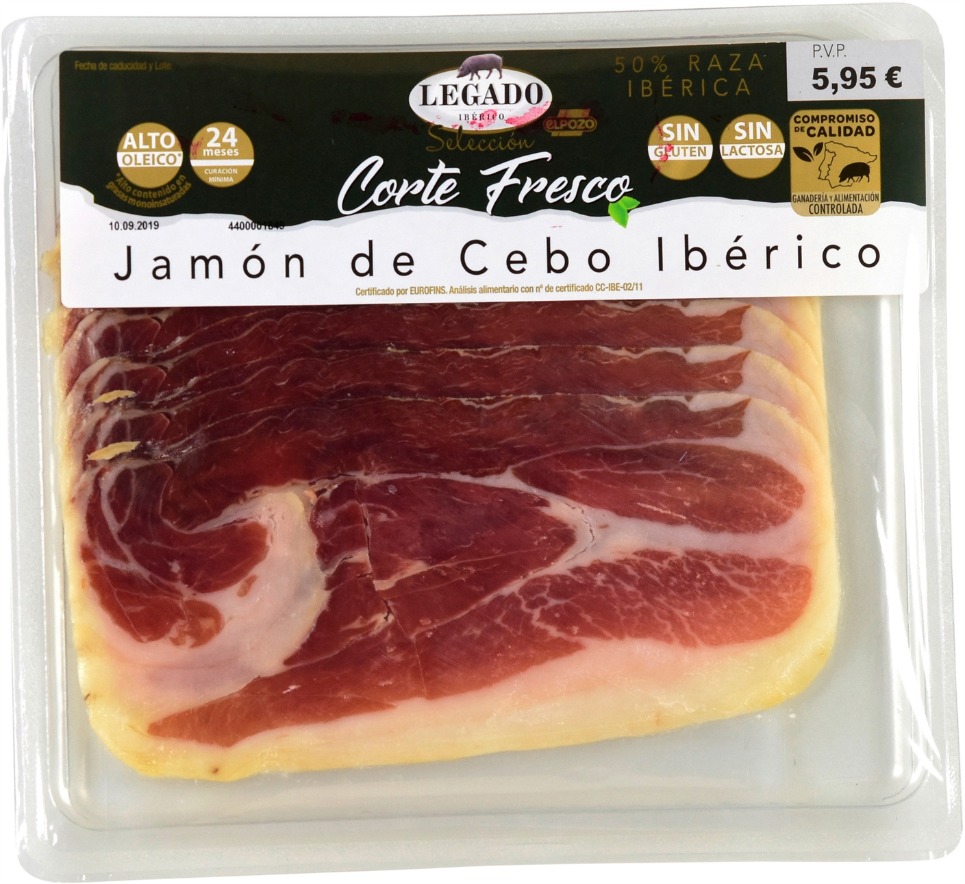 Jamón LEGADO IBÉRICO SELECCIÓN JAMÓN DE CEBO IBÉRICO 50% RAZA IBÉRICA ...