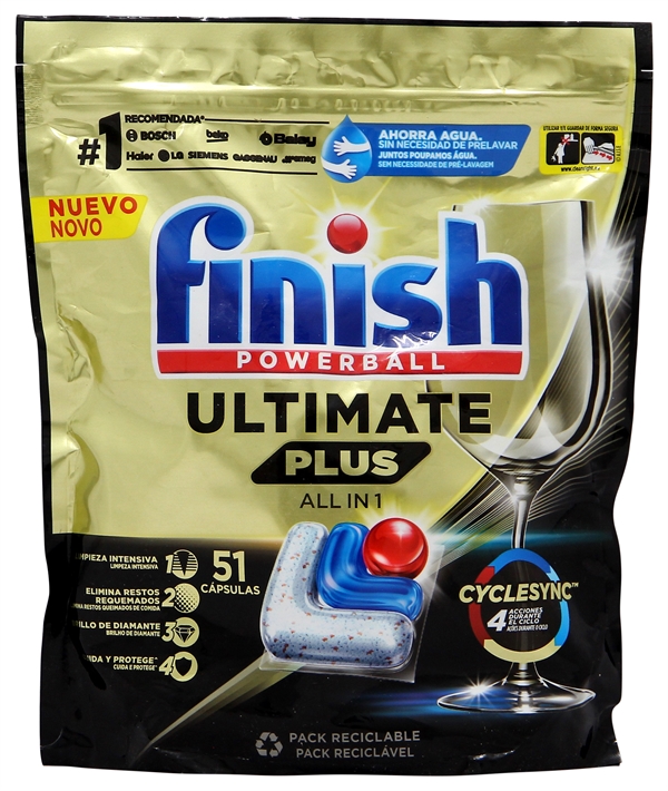 FINISH POWERBALL ULTIMATE PLUS ALL IN 1 Detergente | OCU