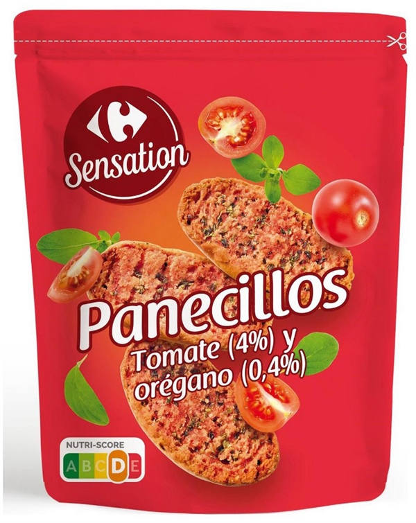 Pan tostado CARREFOUR SENSATION PANECILLOS TOMATE 4% Y ORÉGANO 0,4% ...