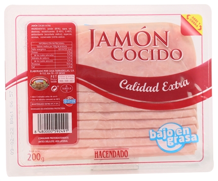 HACENDADO (MERCADONA) JAMÓN COCIDO EXTRA | OCU