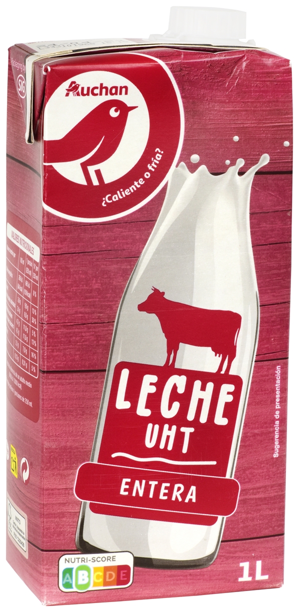 AUCHAN (ALCAMPO) LECHE ENTERA UHT : análisis y opiniones | OCU