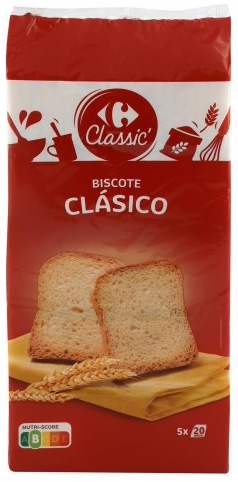 Pan tostado CARREFOUR CLASSIC BISCOTE CLÁSICO: todos los detalles