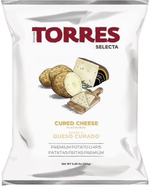 Características de TORRES SELECTA PATATAS PREMIUM SABOR QUESO CURADO
