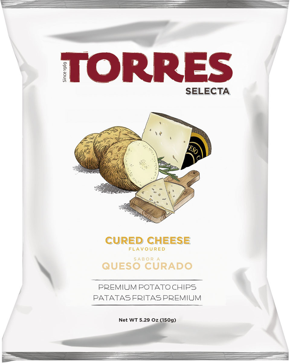 Características de TORRES SELECTA Patatas premium sabor queso curado