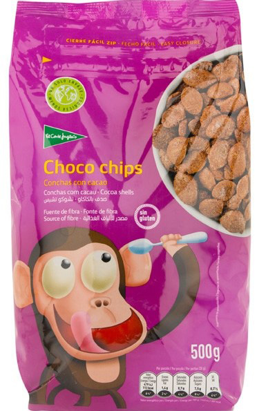 EL CORTE INGLÉS CHOCO CHIPS CONCHAS CON CACAO : análisis y opiniones | OCU