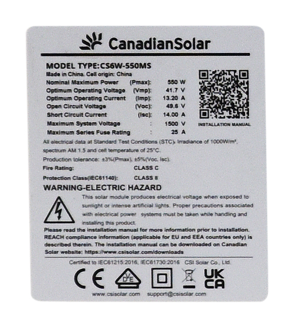 CANADIAN CS6W 550MS 2024| OCU