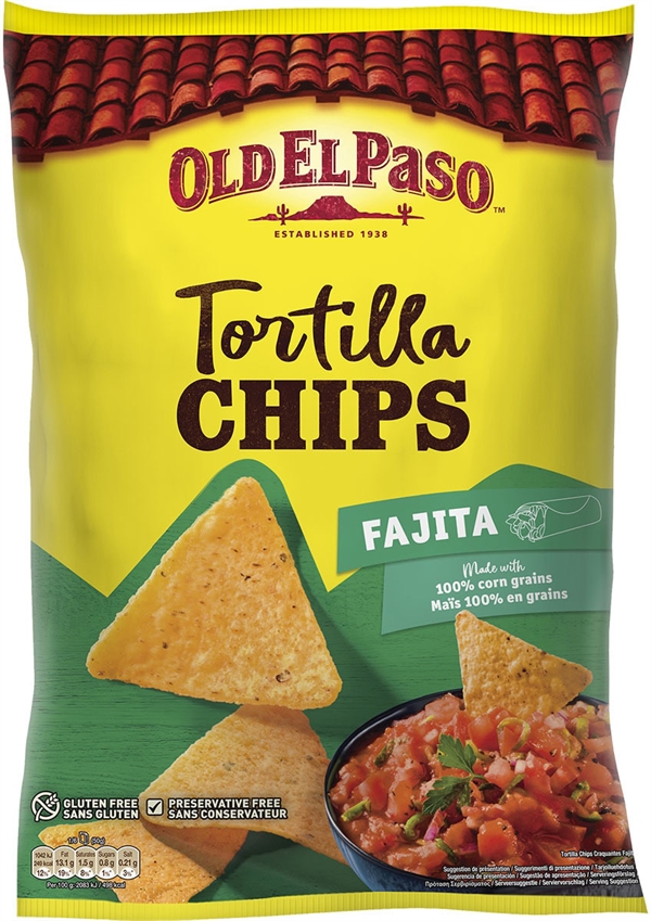 Características de OLD EL PASO Tortilla Chips Fajita