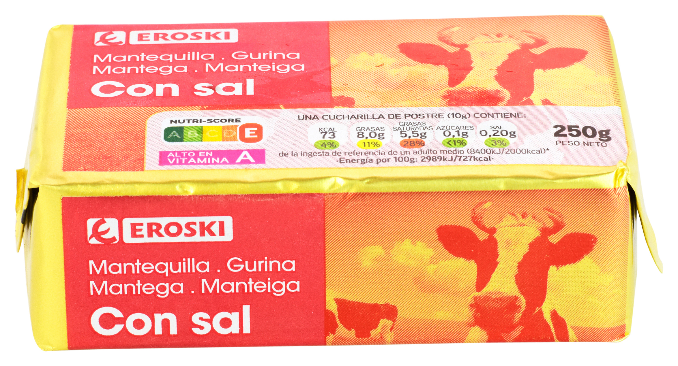 EROSKI MANTEQUILLA CON SAL 2024| OCU