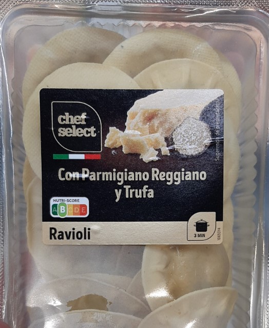Pasta CHEF SELECT (LIDL) RAVIOLI CON PARMIGIANO REGGIANO Y TRUFA: todos ...