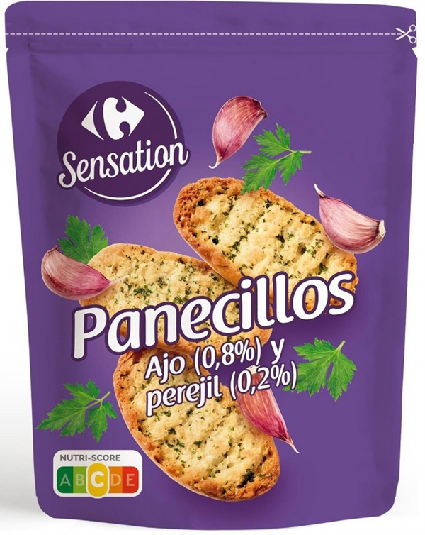 Pan tostado CARREFOUR SENSATION PANECILLOS AJO 0,8% Y PEREJIL 0,2% ...